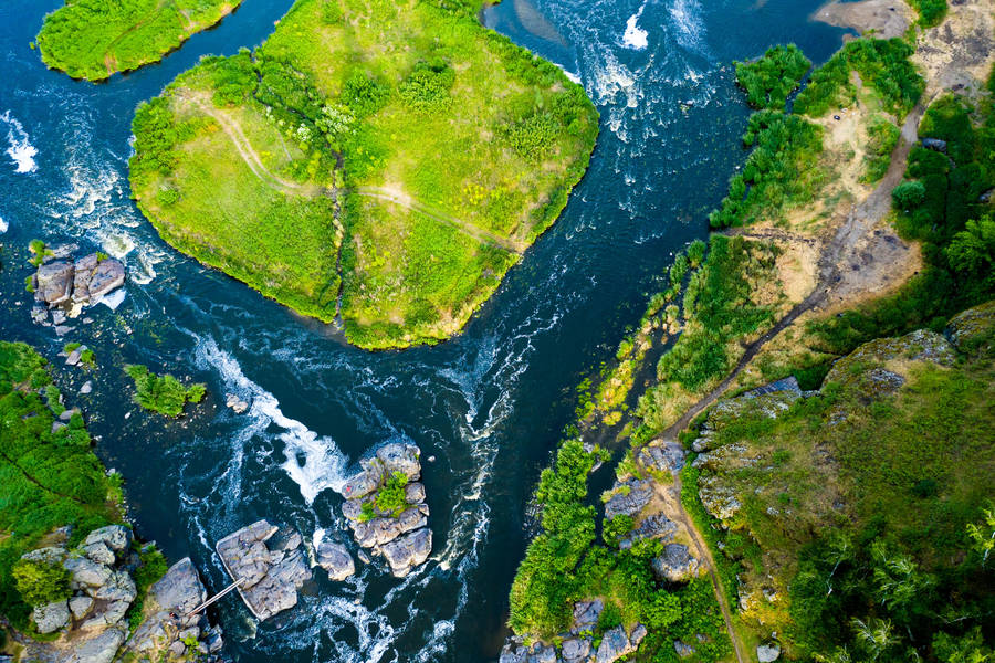 Aerial view of the river Jigsaw Puzzle (Other, Aerial view) | Puzzle Garage